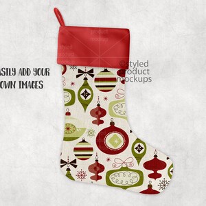 Dye Sublimation Christmas Stocking With Linen Bottom and Solid Color ...