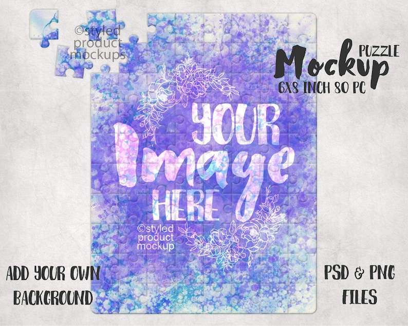 Dye Sublimation 80 Piece Puzzle Mockup Template Add Your Own - Etsy
