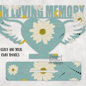 Dye Sublimation in Loving Memory Sign Mockup | Add Your Own Image and ...