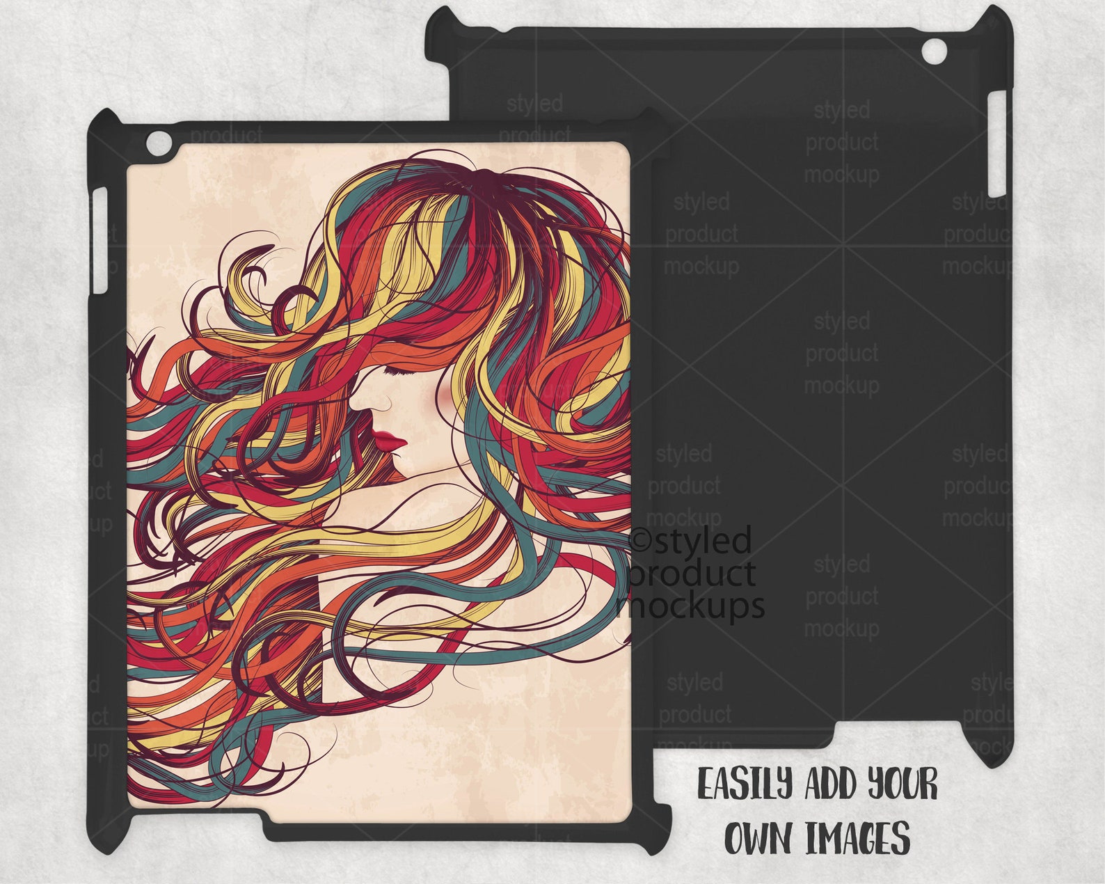 Dye Sublimation iPad Case Cover Mockup | Add Your Own Image and ...