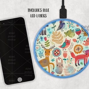 Dye Sublimation Wireless Cell Phone Charger Mockup | Add Your Own Image ...