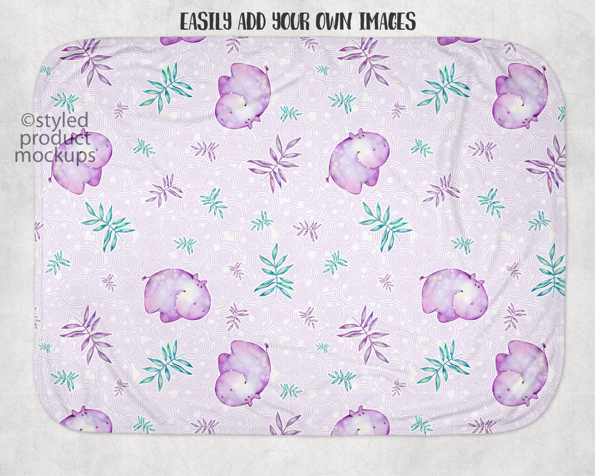 Dye Sublimation 30 X 40 Inch Receiving Blanket Mockup Add | Etsy