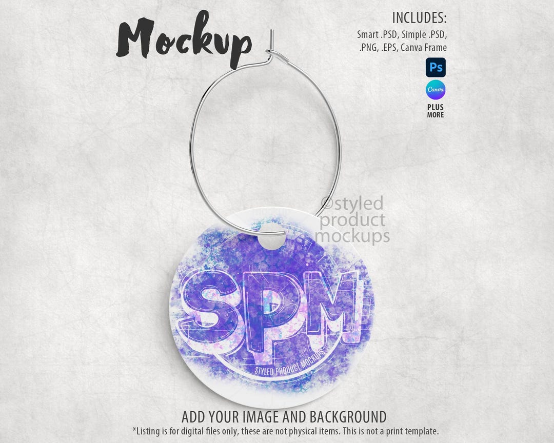 Dye Sublimation Wine Charm Mockup (photoshop, Canva, PNG) - Etsy