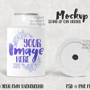 Stand up 12 Oz Can Cooler Mockup Add Your Own Image and Background - Etsy
