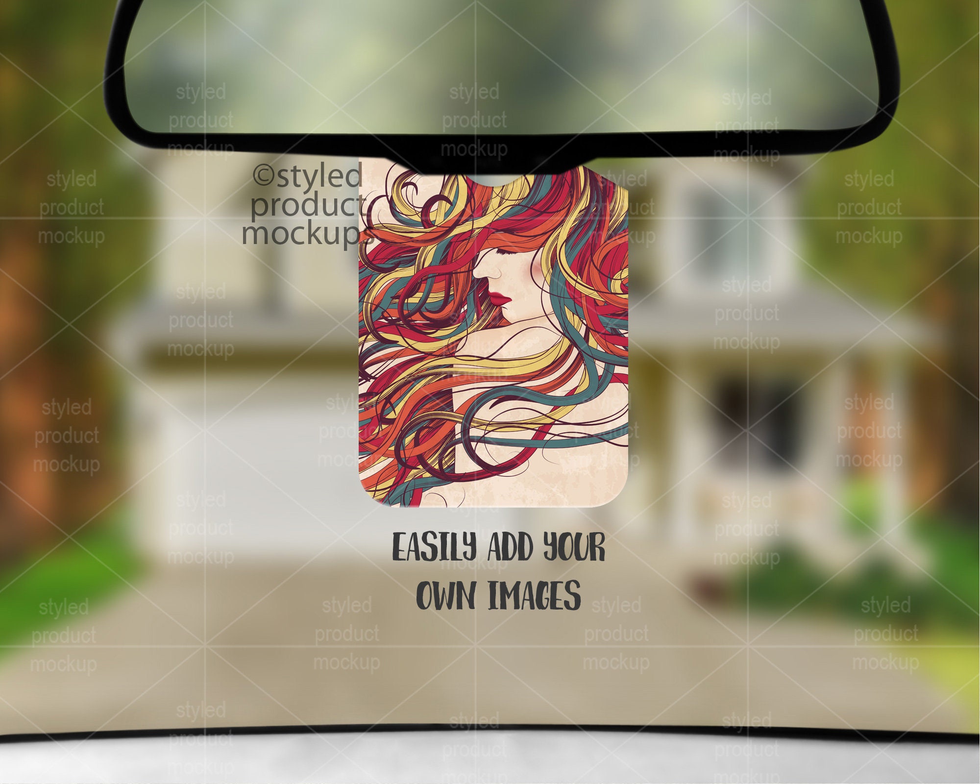 Dye Sublimation Car Hanger Tag Mockup Add Your Own Image and | Etsy