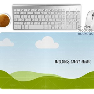 Dye Sublimation 14x24 Inch Desk Mat Mockup | Add Your Own Image and ...