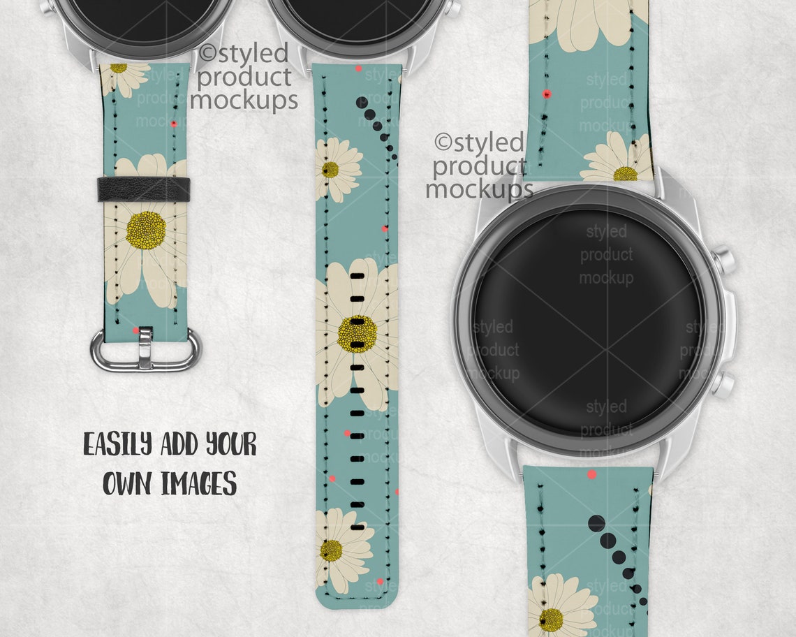 Dye Sublimation Galaxy Watch Band Mockup Add Your Own Image | Etsy