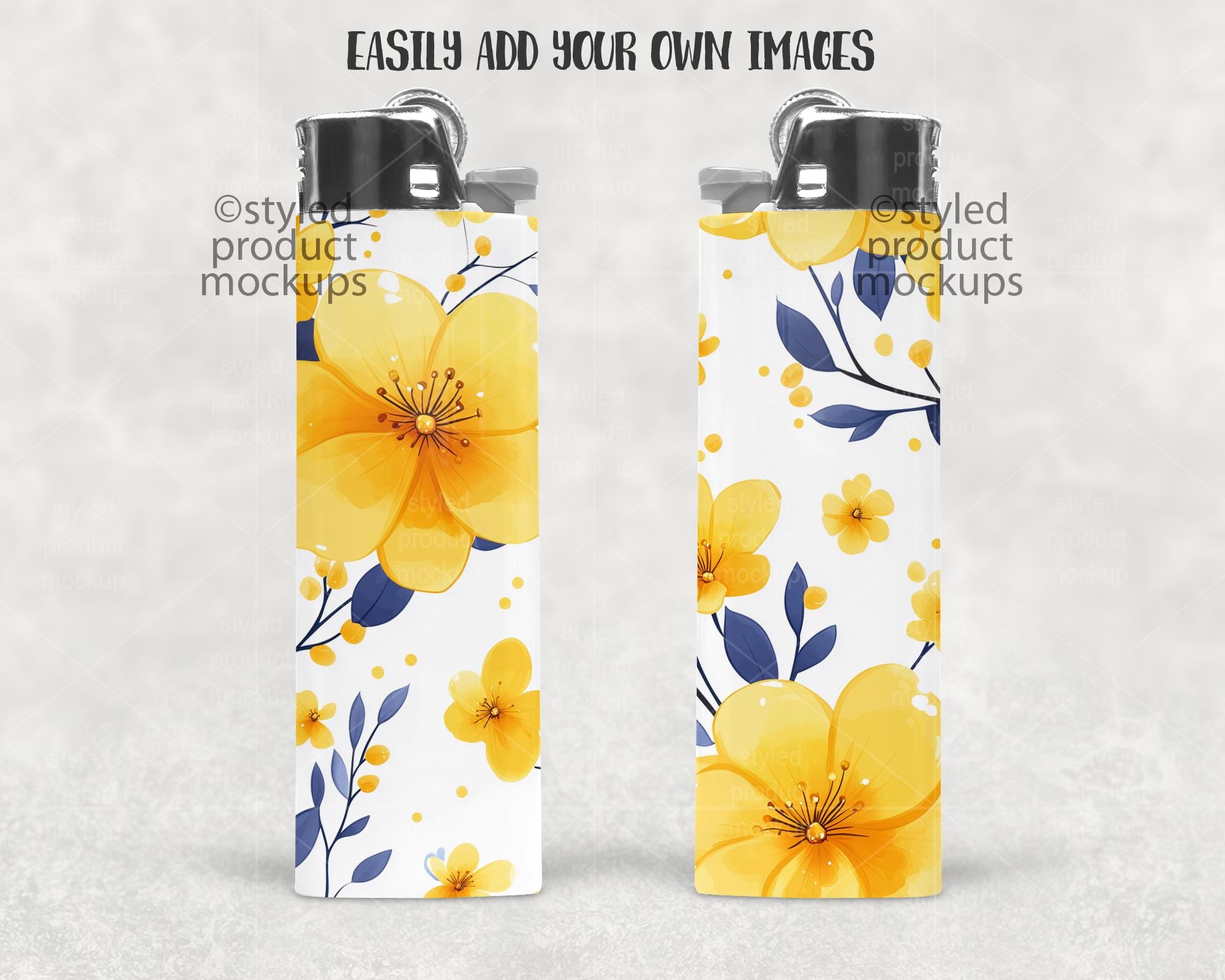 Plastic Disposable Lighter Mockup | Add Your Own Image and Background ...