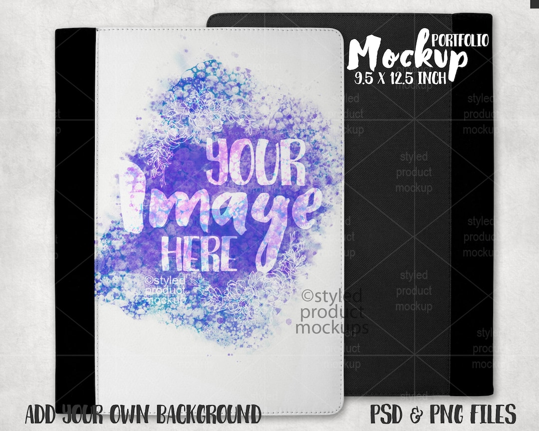 Dye Sublimation Paper Padfolio Portfolio Mockup | Add Your Own Image ...
