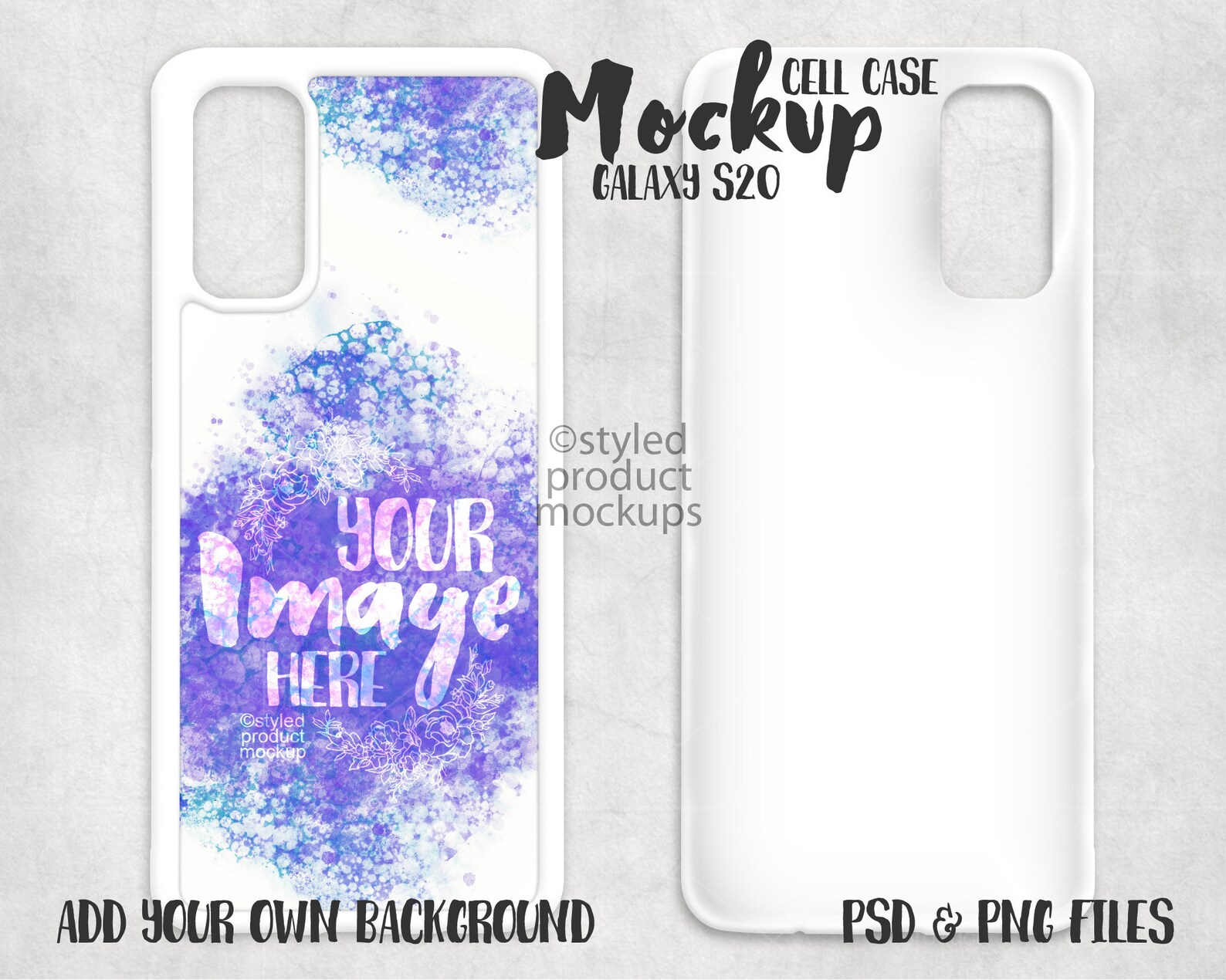 Dye Sublimation Galaxy S20 Cell Phone Case Mockup Add Your - Etsy