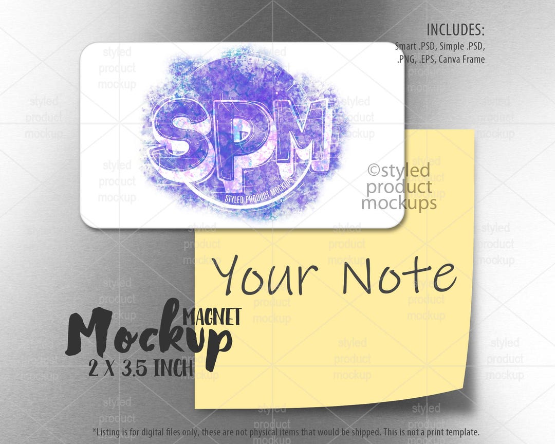 Sublimation 2 X 3.5 Inch Magnet Mockup Add Your Own Image and ...