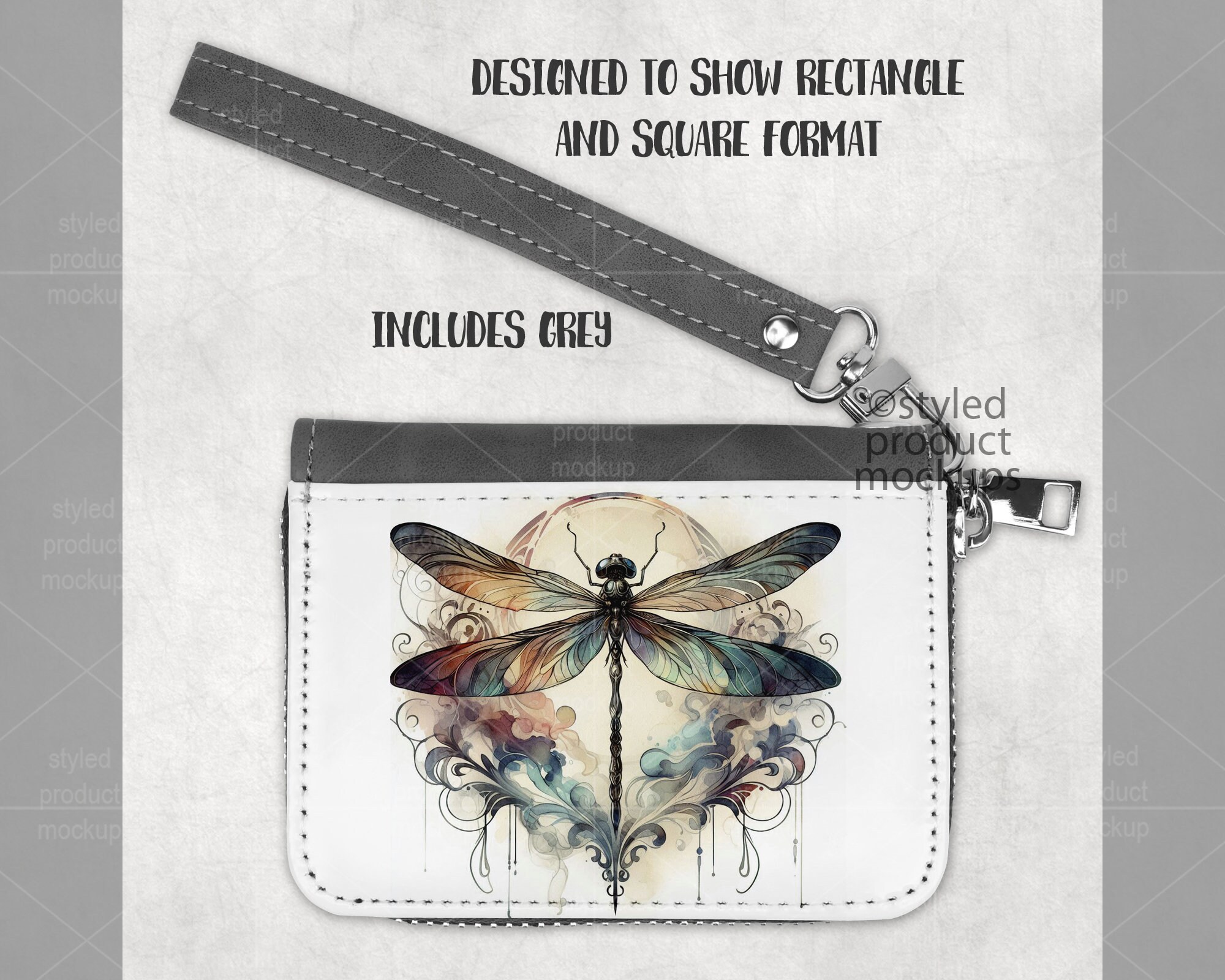 Dye Sublimation Coin Purse With Wrist Strap Mockup | Add Your Own Image ...