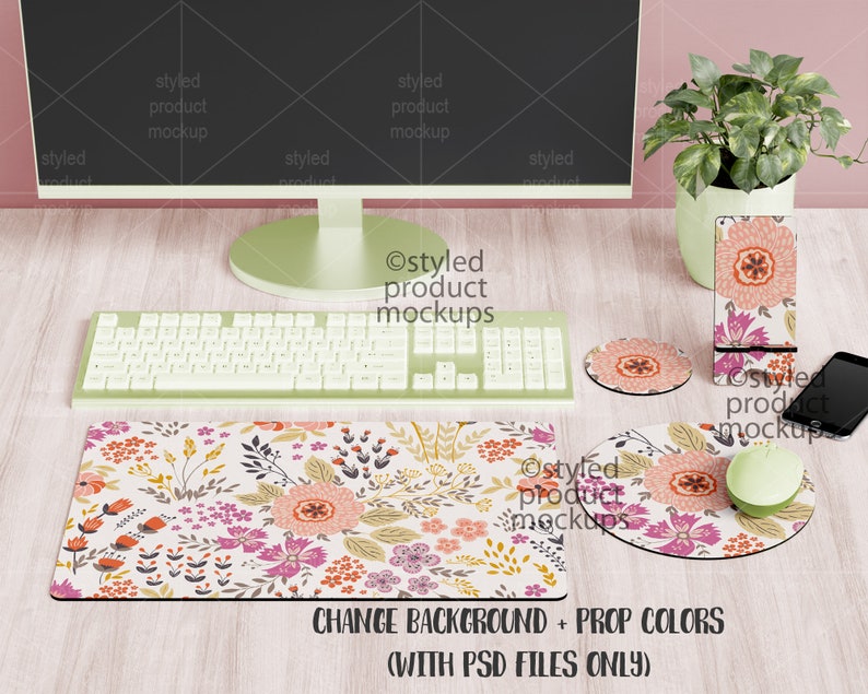 Dye Sublimation Computer Desk Set Mockup | Add Your Own Image - Etsy