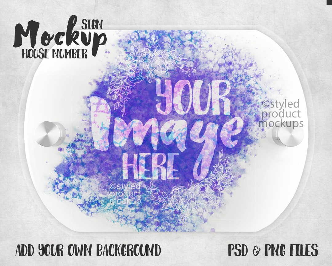 Dye Sublimation House Number Sign With Standoffs and Clear Acrylic ...
