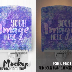 Dye Sublimation Night Light Mockup Template | Add Your Own Image and ...