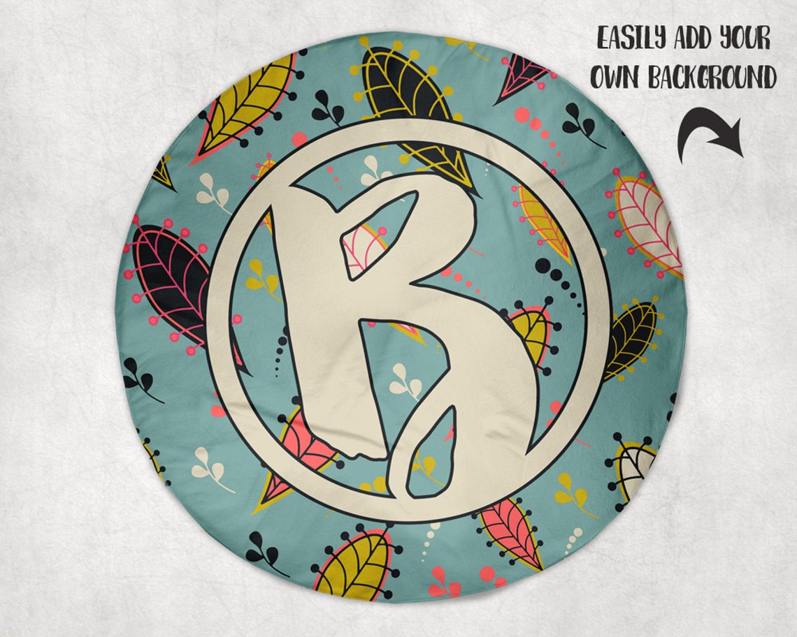 Round Beach Towel Mockup Template Add Your Own Background | Etsy