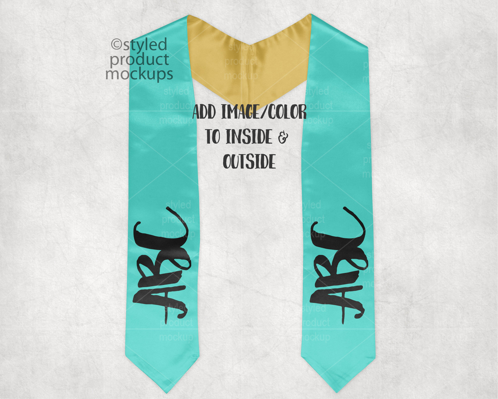 Dye Sublimation Graduation Stole Mockup Add Your Own Image - Etsy