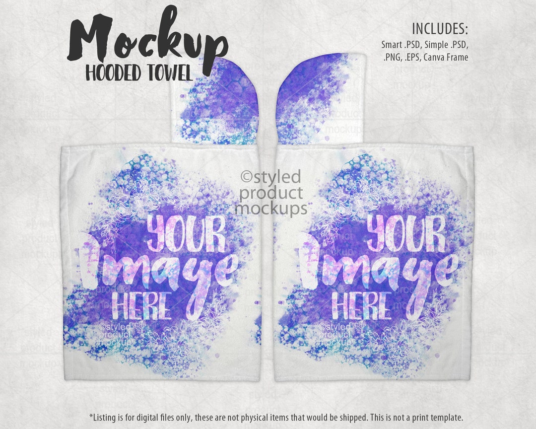 Hooded Towel Mockup | Add Your Own Image and Background - Etsy