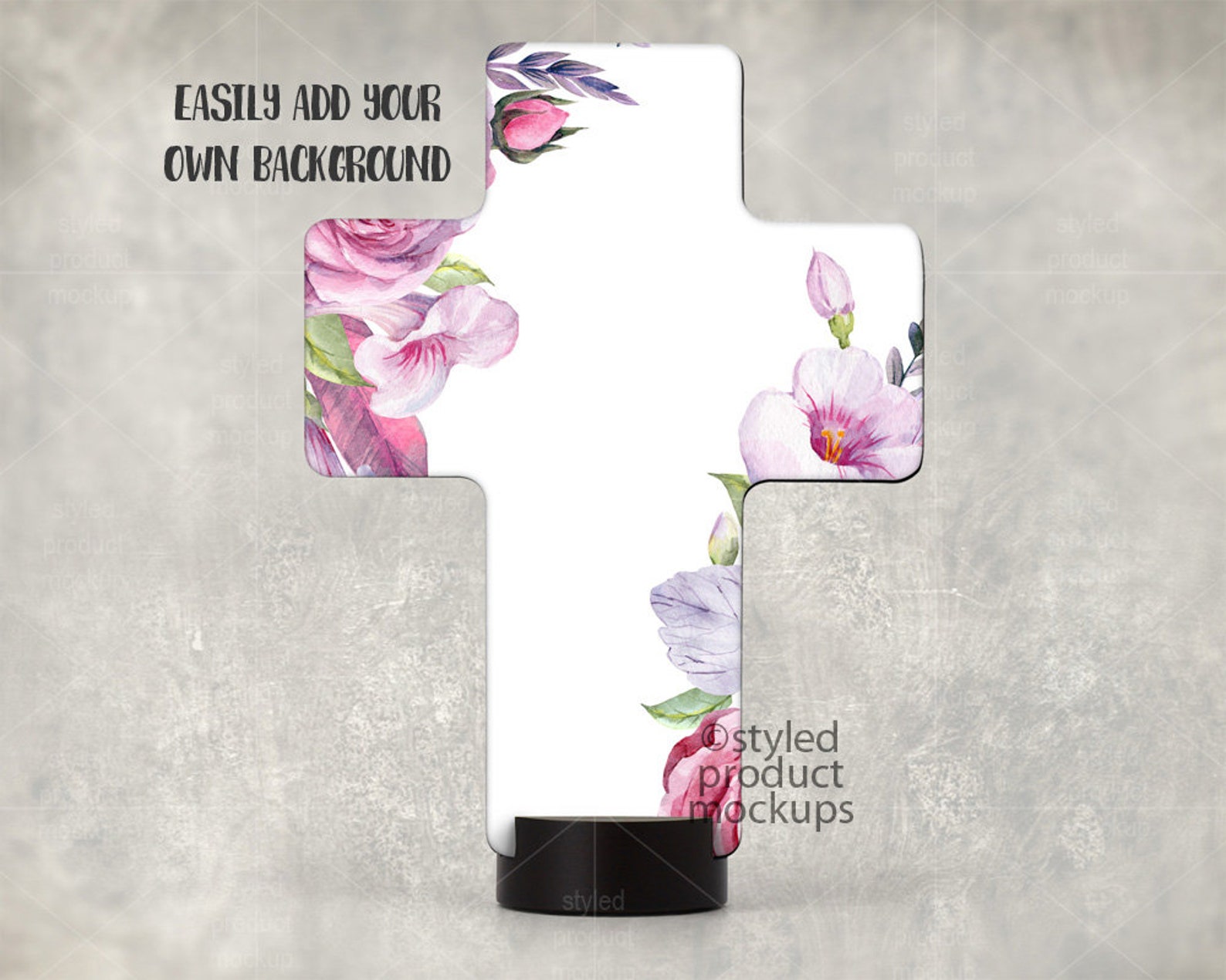 Dye Sublimation Hard Board Cross Mockup Template Add Your | Etsy