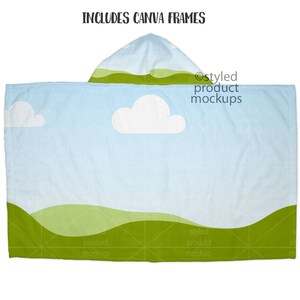 Hooded Towel Mockup Template | Add Your Own Background | Dye ...