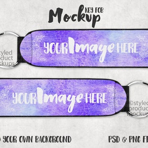Sublimation Fabric Key Fob Mockup Template | Add Your Own Image and ...