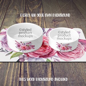Dye Sublimation Pet Mat and Pet Bowls Mockup Template| Add Your Own ...