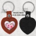 Dye Sublimation Heart Shaped Leather Keychain Mockup Template | Add ...