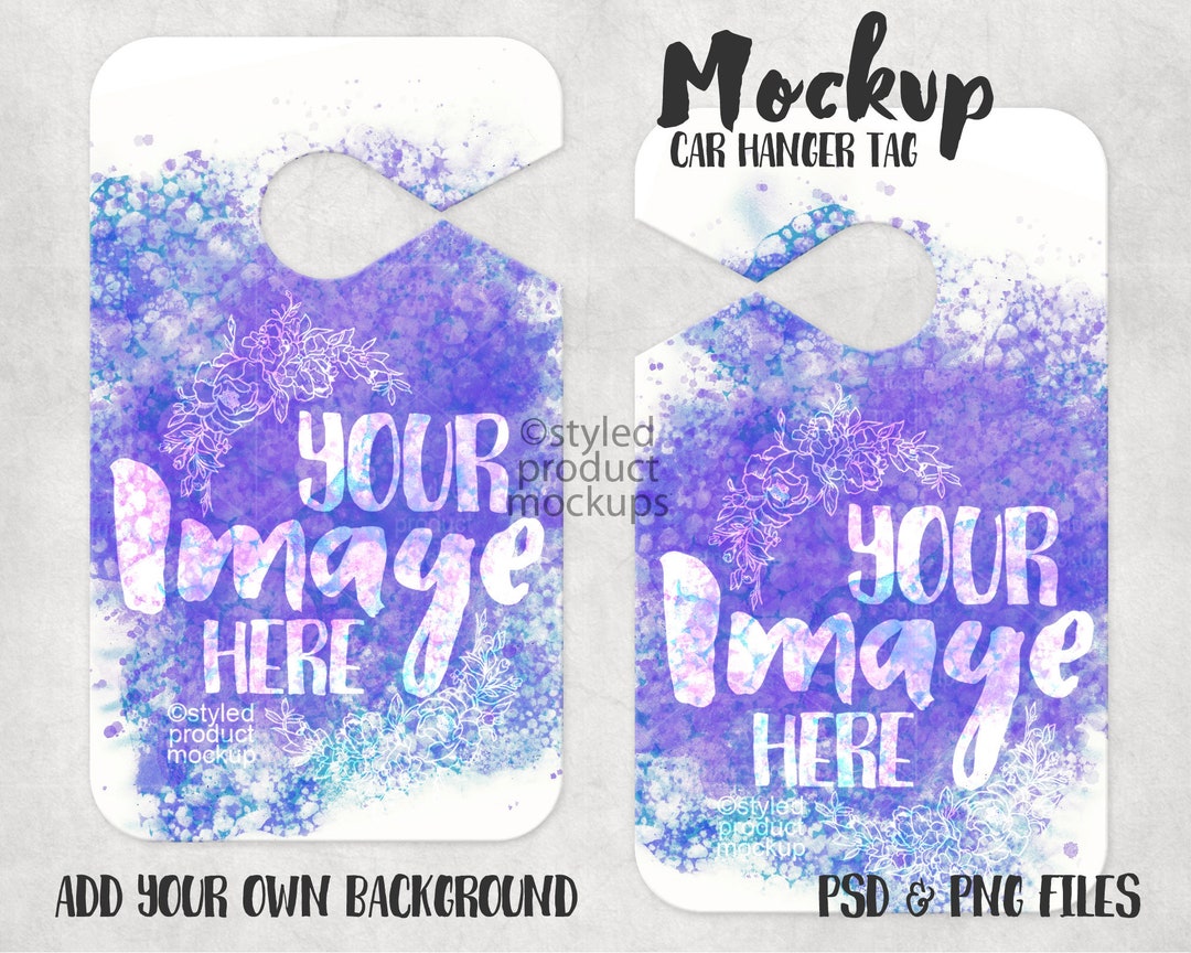Dye Sublimation Car Hanger Tag Mockup | Add Your Own Image and ...