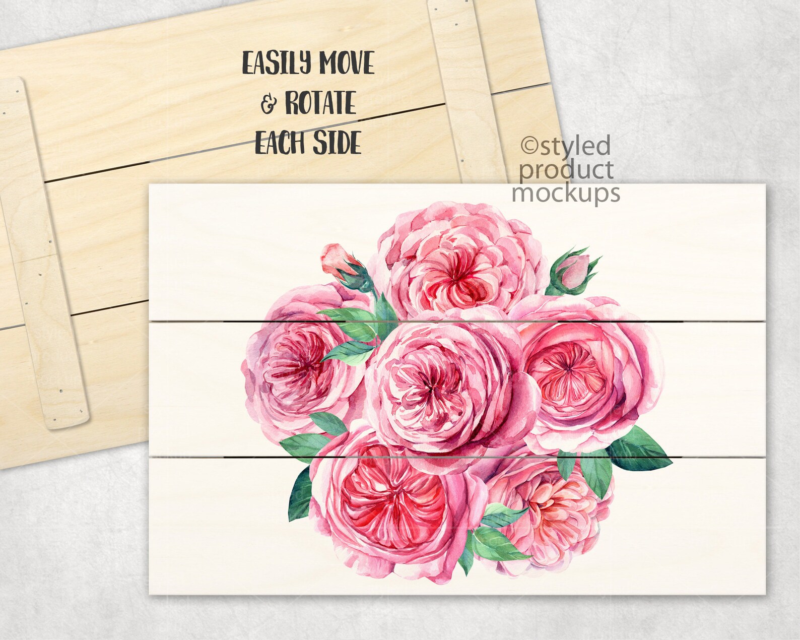 Dye Sublimation 6x9 Wood Plank Panel Sign Mockup Add Your | Etsy