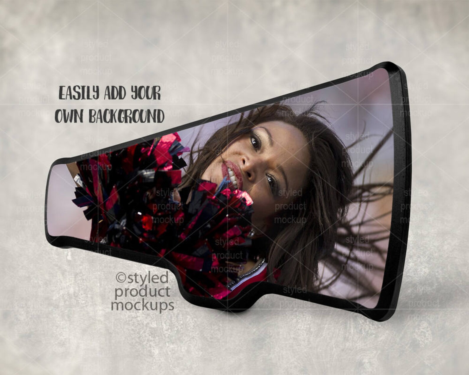 Horizontal Megaphone Shaped Plaque Mockup With Front and Side - Etsy