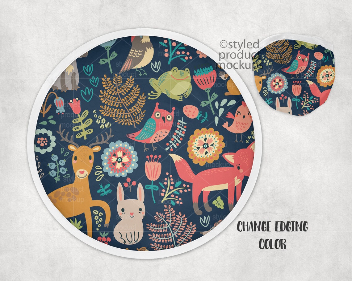 Dye Sublimation Round Foldable Fan With Case Mockup Add Your - Etsy