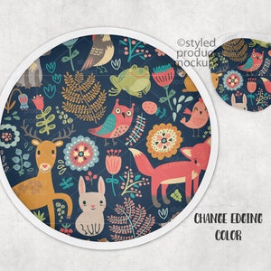 Dye Sublimation Round Foldable Fan With Case Mockup | Add Your Own ...