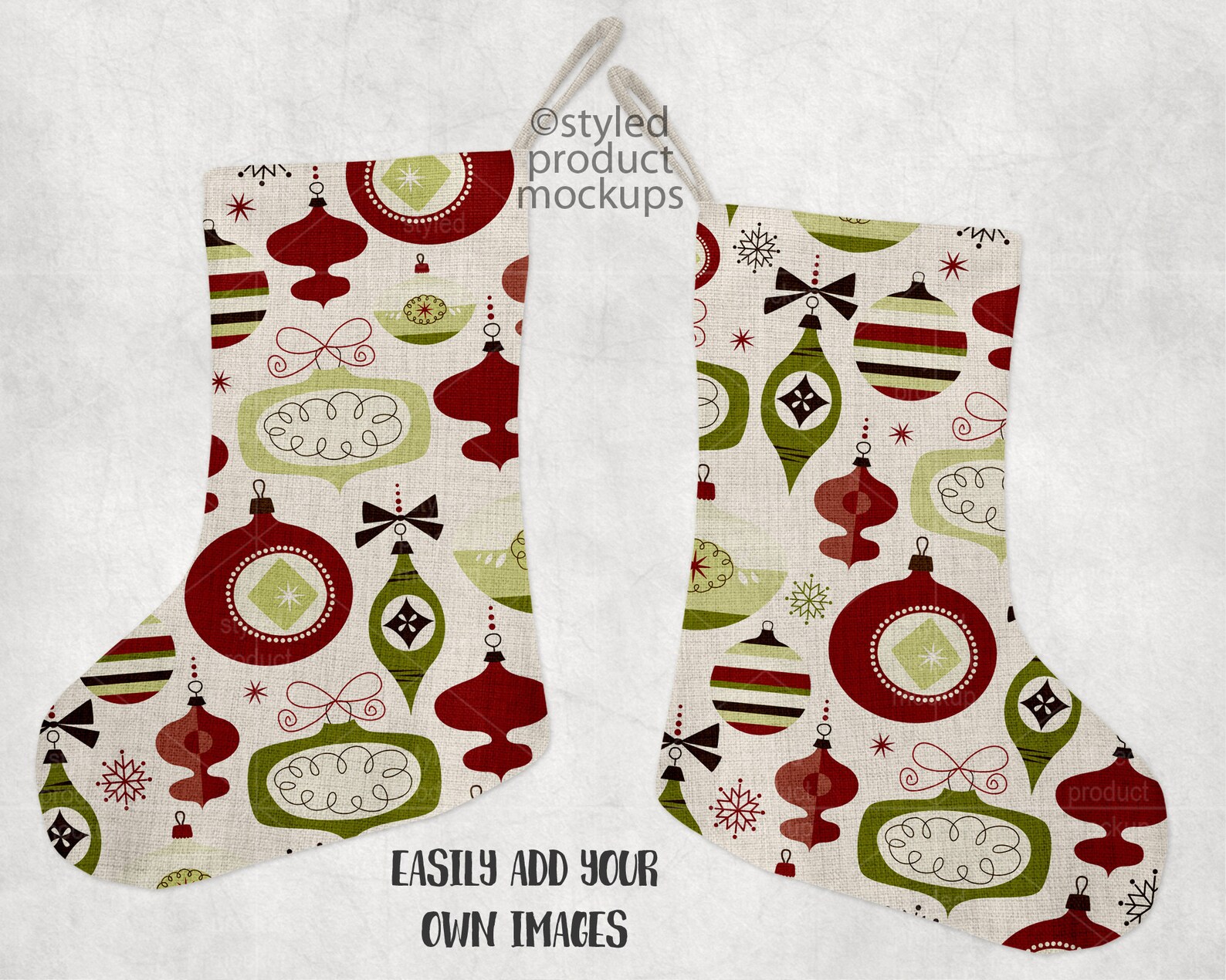 Dye Sublimation Linen Stocking Mockup Add Your Own Image and - Etsy