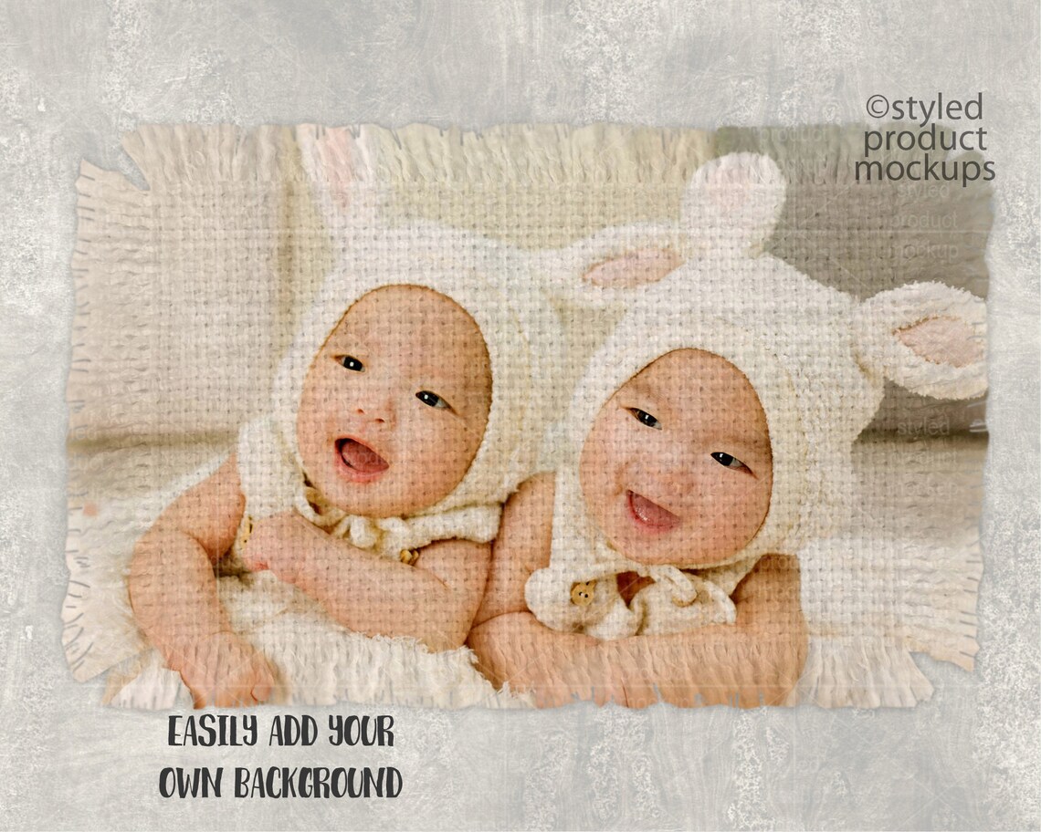 Dye Sublimation Rectangle Raggy Patch Mockup Add Your Own - Etsy