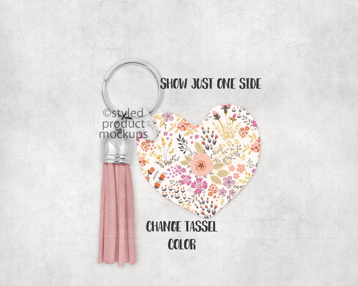Dye Sublimation Heart Shaped Keychain Mockup Template Add - Etsy