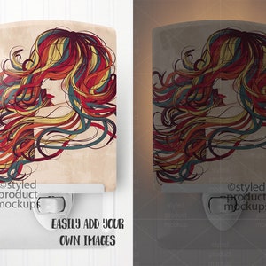 Dye Sublimation Night Light Mockup Template | Add Your Own Image and ...