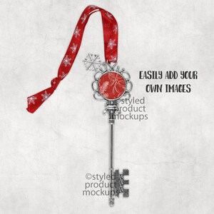 Dye Sublimation Santa Key Ornament Mockup | Add Your Own Image and ...