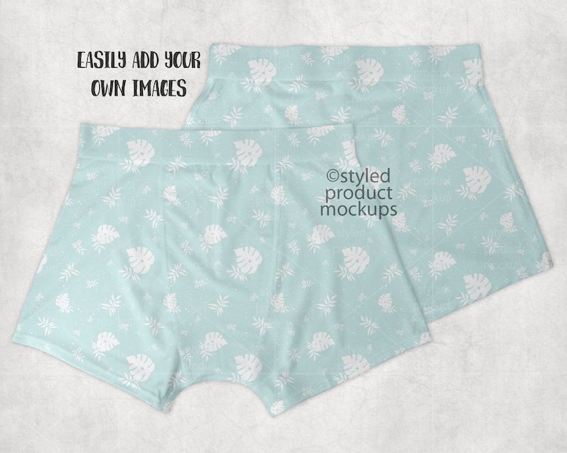 Dye Sublimation Adult Men's Boxers Mockup | Add Your Own Image and ...