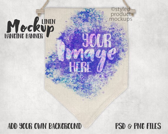 Dye Sublimation Linen Banner Flag Mockup Add Your Own Image - Etsy
