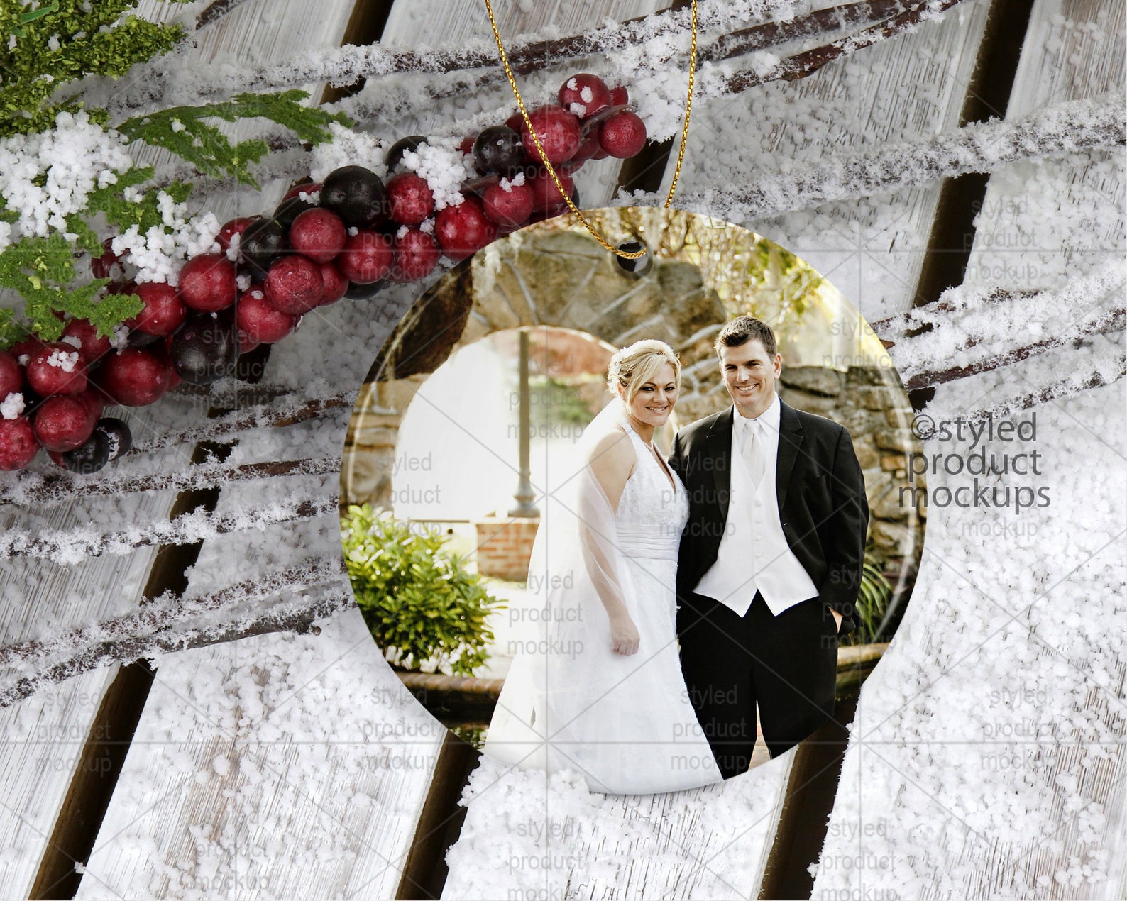 Dye Sublimation Round Ceramic Ornament Mockup | Add Your Own Image - Etsy