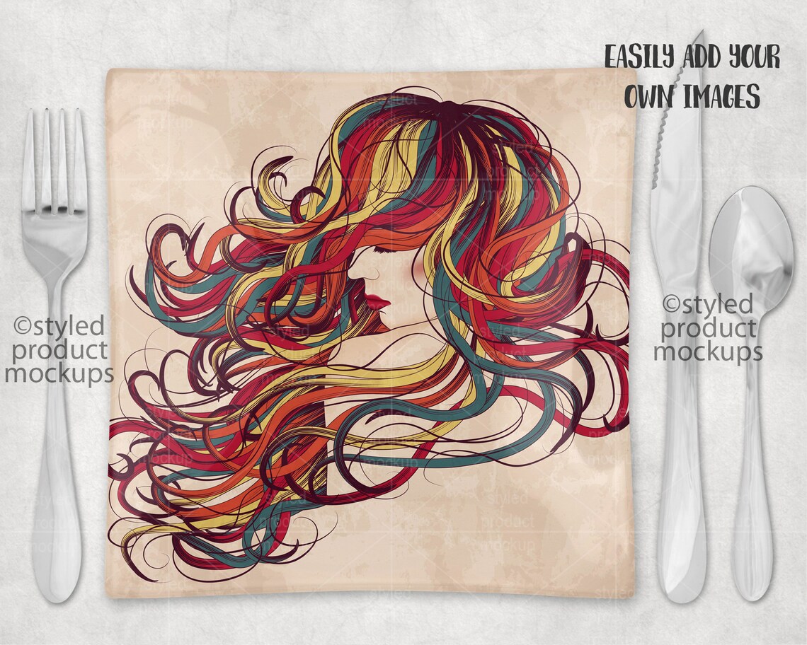 Dye Sublimation Glass 8 Inch Square Plate Mockup Add Your - Etsy