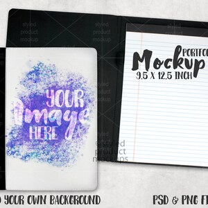 Dye Sublimation Paper Padfolio Portfolio Mockup | Add Your Own Image ...