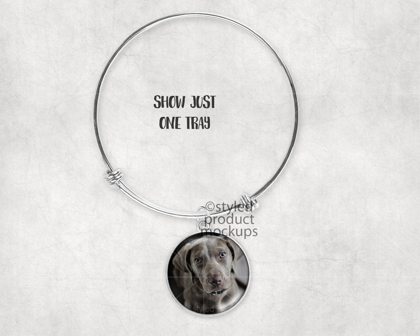 Bangle Bracelet With Tray Charms Mockup Add Your Own Image | Etsy