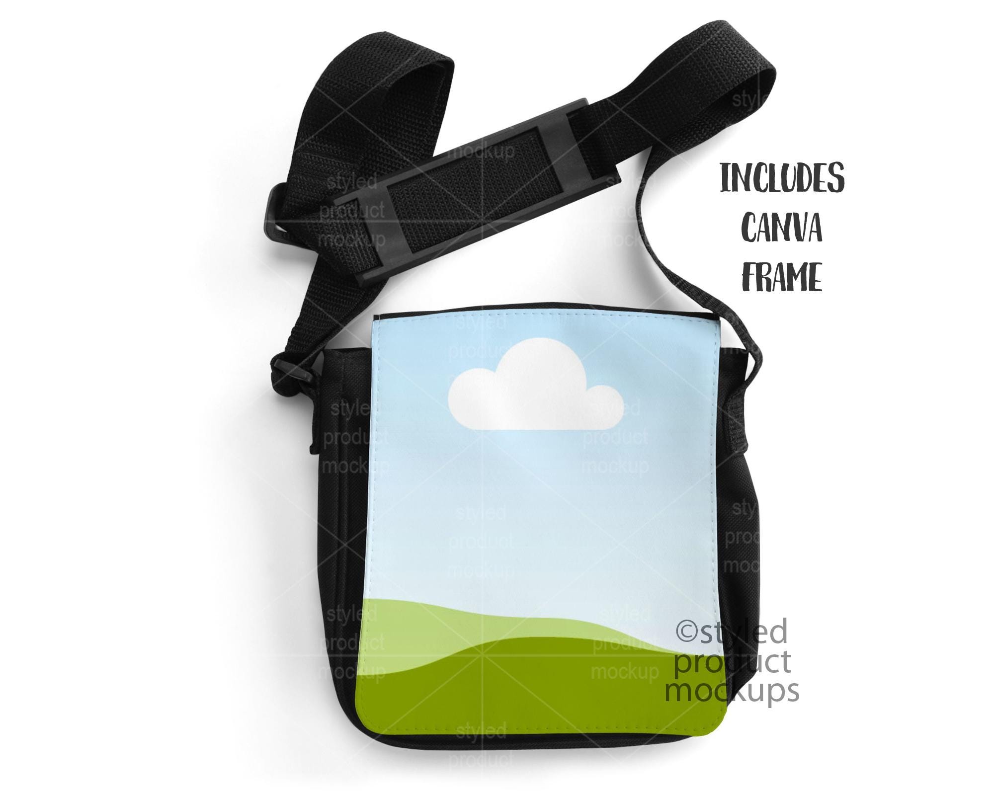 Dye Sublimation Small Shoulder Bag Mockup | Add Your Own Image and ...