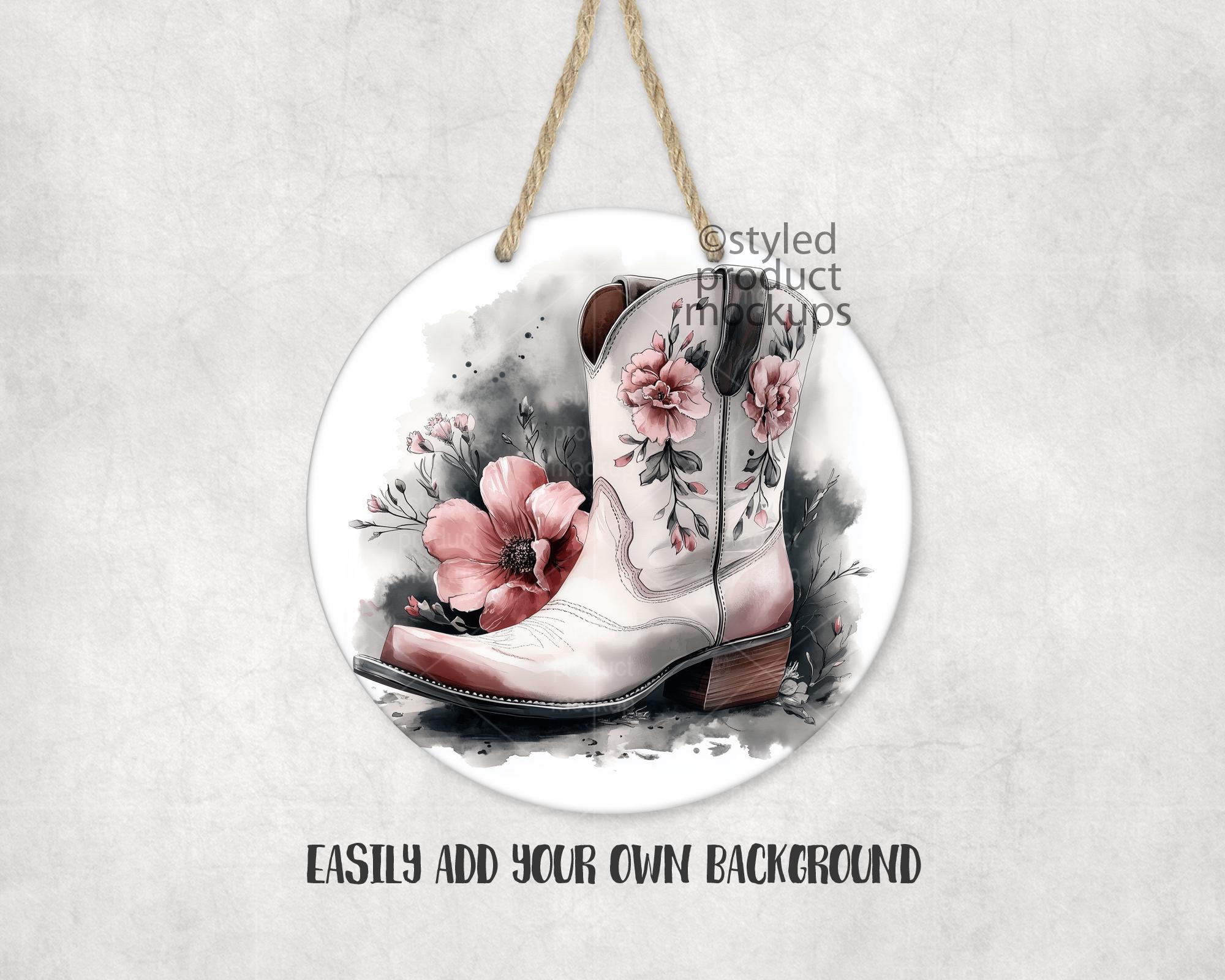 Dye Sublimation Round Hanging Sign Mockup | Add Your Own Image and ...