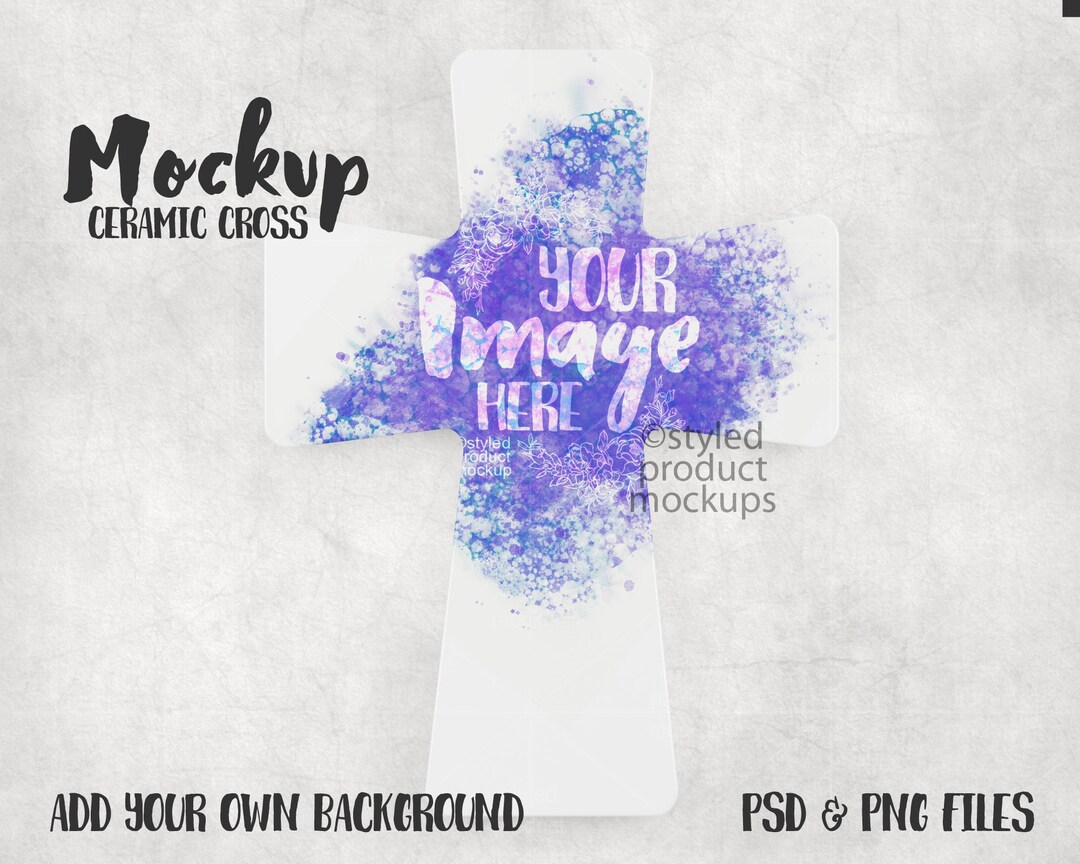 Dye Sublimation Ceramic Cross Mockup | Add Your Own Image and ...