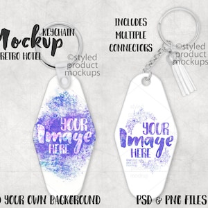 Dye Sublimation Retro Hotel Key Tag Mockup | Add Your Own Image and ...