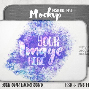 Dye Sublimation Dish Dry Mat Mockup Template | Add Your Own Image and ...
