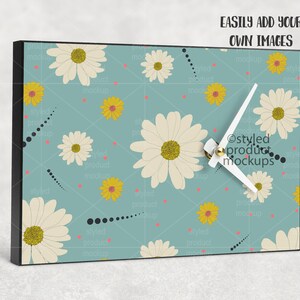 Dye Sublimation Offset Panel Clock Mockup | Add Your Own Image and ...