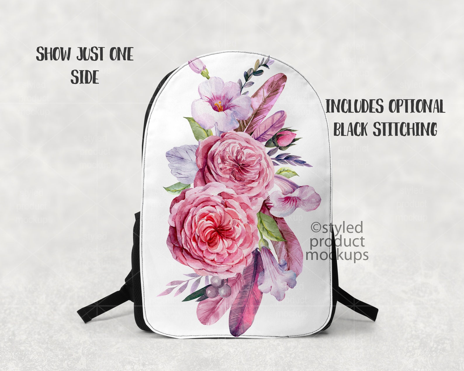 Dye Sublimation Backpack Mockup | Add Your Own Image and Background ...